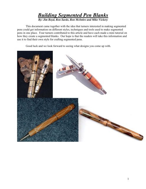 Building a spider segmented pen - Distinctiveturnings.com