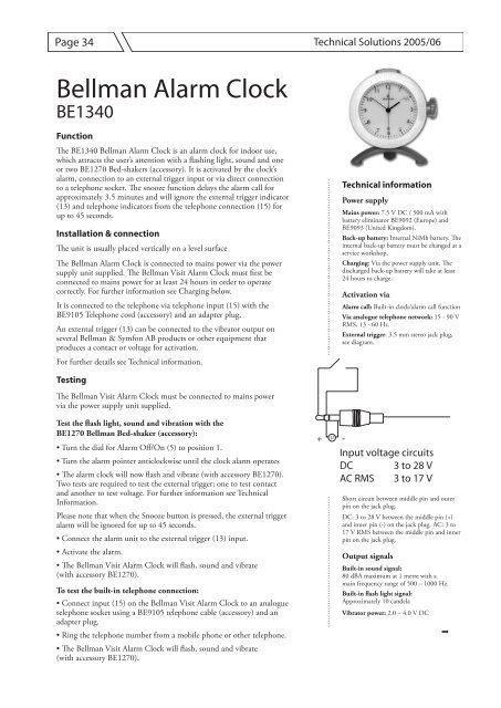 Bellman Alarm Clock - BioAcoustics