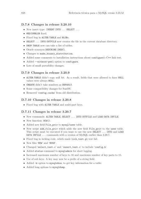 Appendix D MySQL appendix-d-mysql