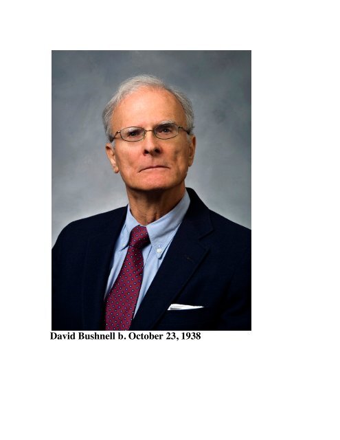 Dr. David Bushnell, b. October 23, 1938 - Shellbuckling.com