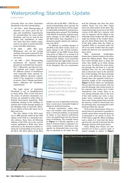 Waterproofing Standards Update - Infotile