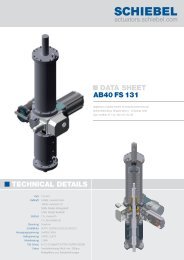 data sheet - SCHIEBEL