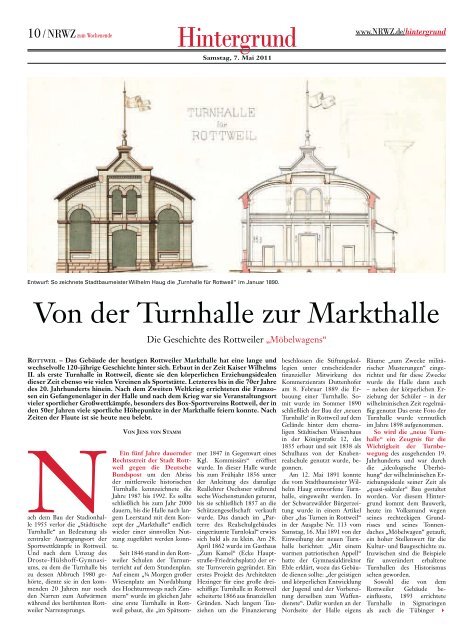 Geschichte der Markthalle | PDF - Markthalle-Rottweil