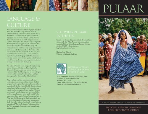 Pulaar - National African Language Resource Center