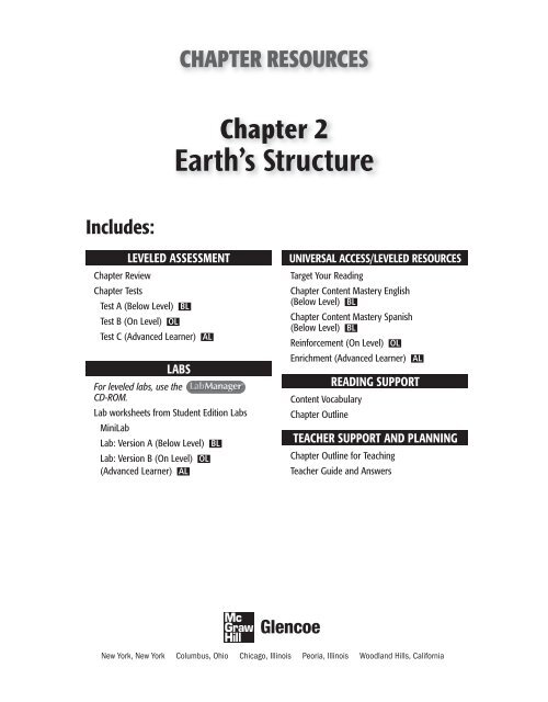 Earth's Structure; Grade 6 Chapter 2 - Peary Middle School