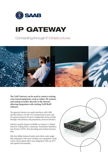 TactiCall IP Gateway brochure - Saab