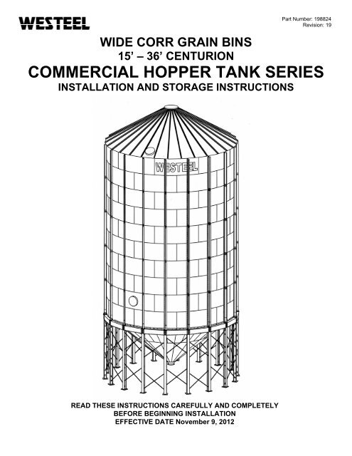 198824 Commercial Hopper INSTALLATION ... - Westeel