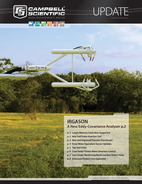 IRGASON: A New Eddy-Covariance Analyzer - Campbell Scientific