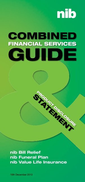 Product Disclosure Statement - nib