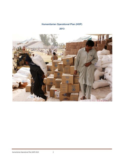Humanitarian Operational Plan (HOP) 2013 - Complex Emergency ...