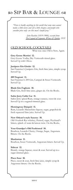 Menu (pdf) - Sip Bar & Lounge