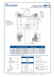 Tie-Back Product Data Sheets - Gantrex