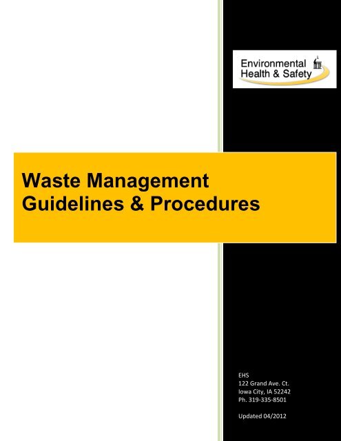 Waste Management Guidelines & Procedures - Environmental ...