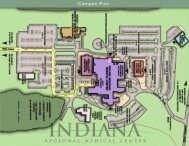 View a map - Indiana Regional Medical Center