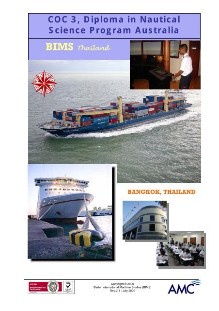 COC 3, Diploma in Nautical Science Program ... - BIMS Thailand