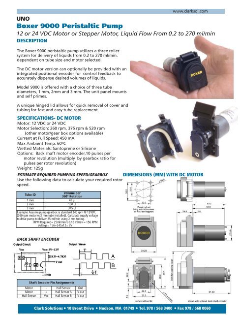 Boxer 9000 Peristaltic Pump - Clark Solutions