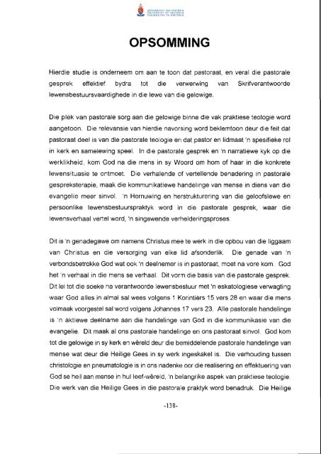 OPSOMMING - UPeTD