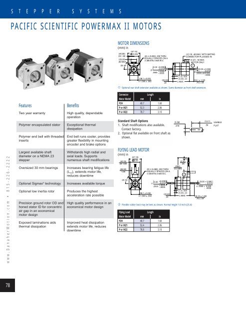 PACIFIC SCIENTIFIC POWERMAX II MOTORS