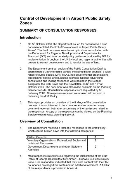 Control of Development in Airport Public Safety Zones ... - Planning NI