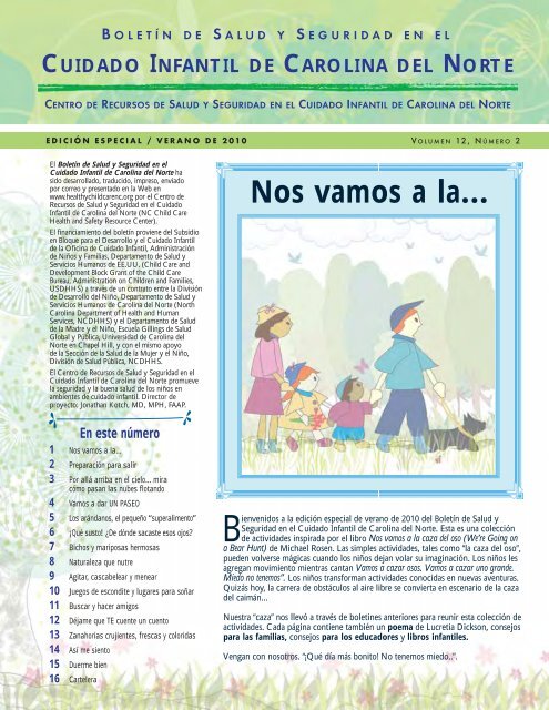 Nos vamos a la... - NC Child Care Health and Safety Resource Center