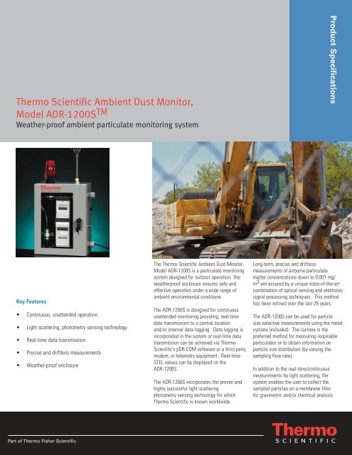 Thermo Scientific Ambient Dust Monitor, Model ADR-1200S