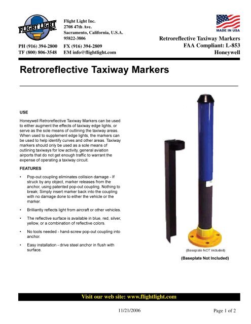 Retroreflective Taxiway Markers.pdf - Flight Light, Inc.