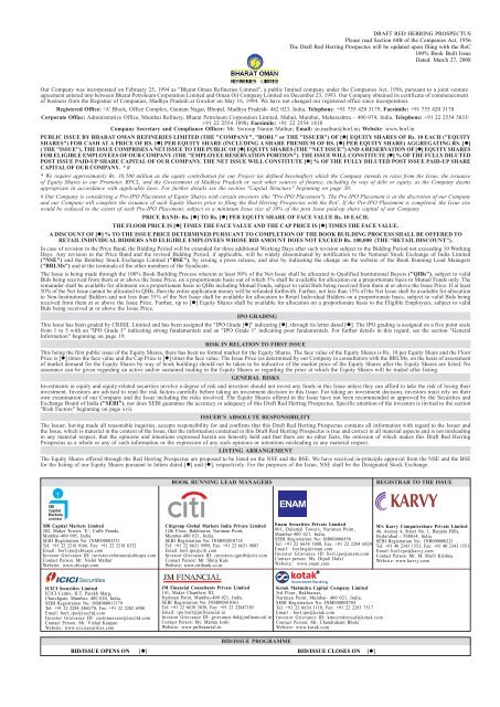 Red Herring Prospectus