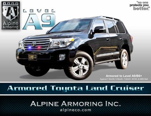 armored toyota land cruiser - Alpine Armoring Inc.