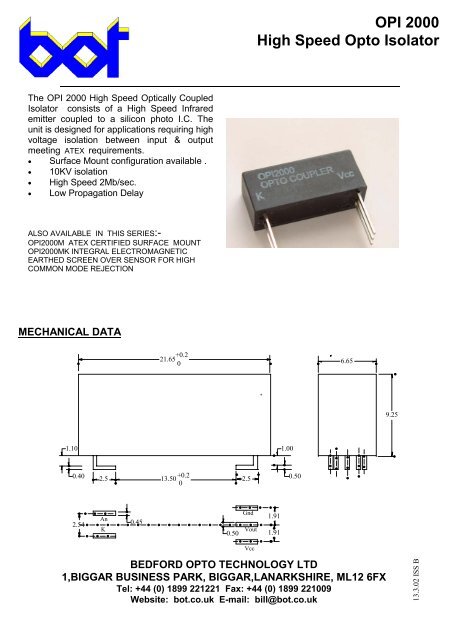 OPI 2000 High Speed Opto Isolator - Euro - Impex