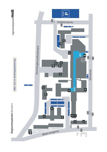 Kort over hospitalet - Regionshospitalet Randers