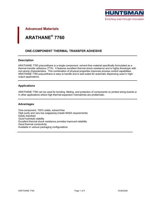 ARATHANE 7760 - EV Roberts