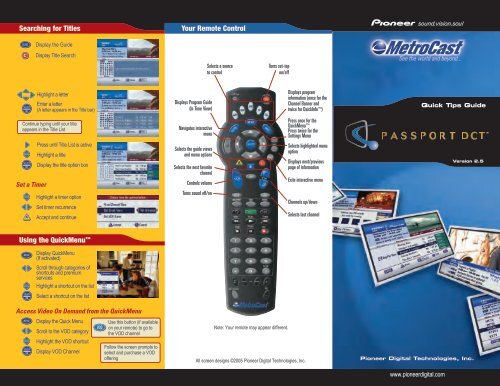 Passport DCT Digital Box & Remote - MetroCast