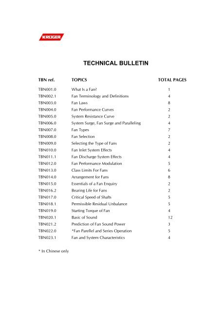 TECHNICAL BULLETIN