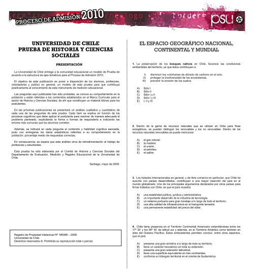 proceso de admisión universidad de chile prueba ... - Prepara la PSU