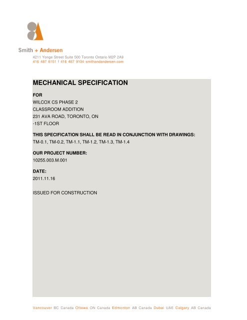 MECHANICAL SPECIFICATION - Newgen Construction