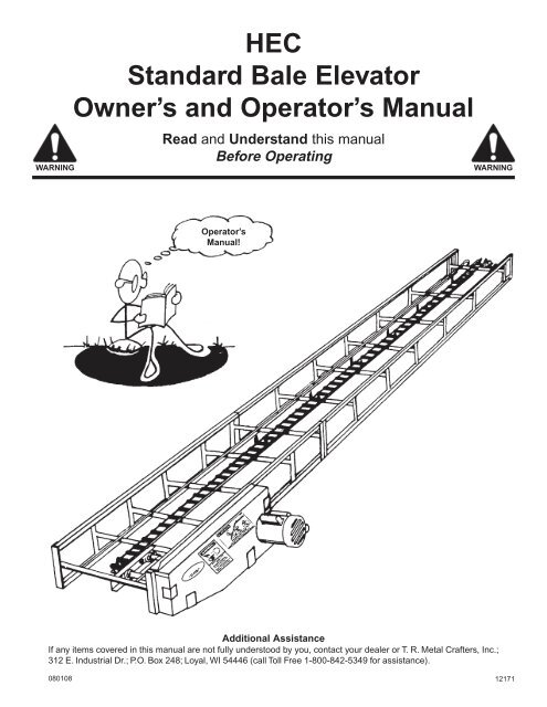 Hay Bale Elevator Manual - Ag Equipment USA