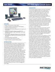 Acom EVO Console System Spec Sheet - Zetron