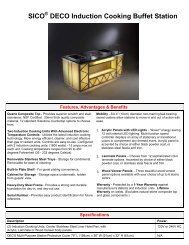 SICO DECO Induction Warming Buffet Station - Sico Inc.