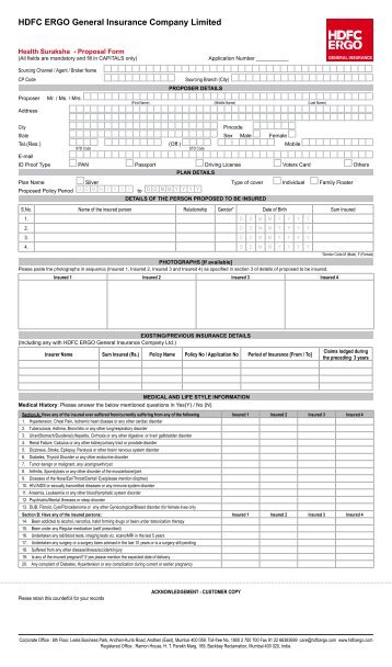 Group Medical Claim Form - HDFC ERGO General Insurance