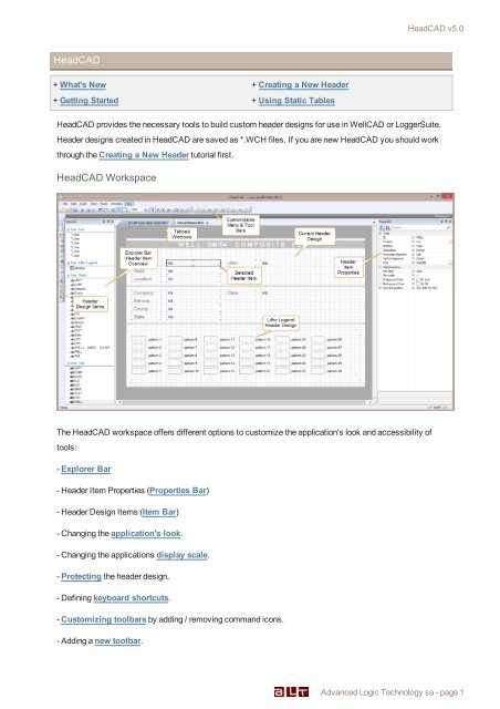 HeaDCAD 2.3 - Advanced Logic Technology