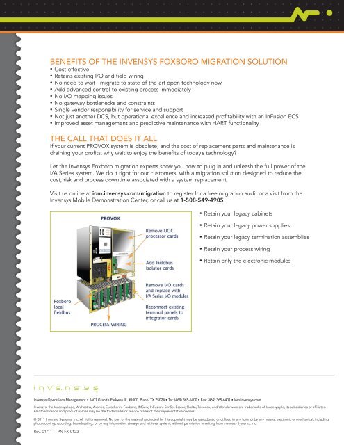 Legacy Fisher PROVOX DCS Migration - Invensys