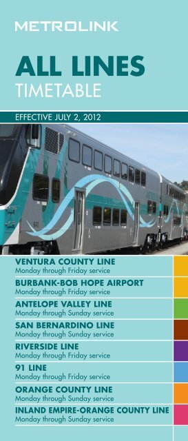 All Lines Timetable PDF - Metrolink