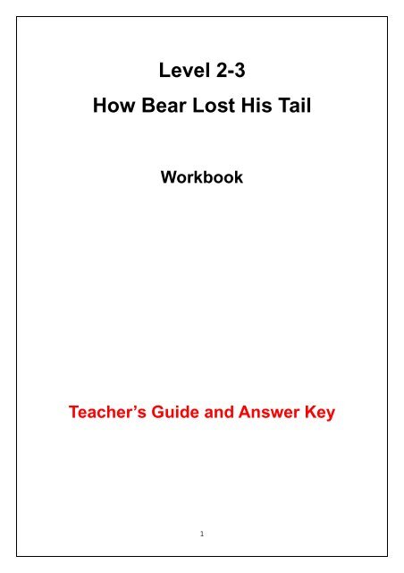 Level 2-3 How Bear Lost His Tail