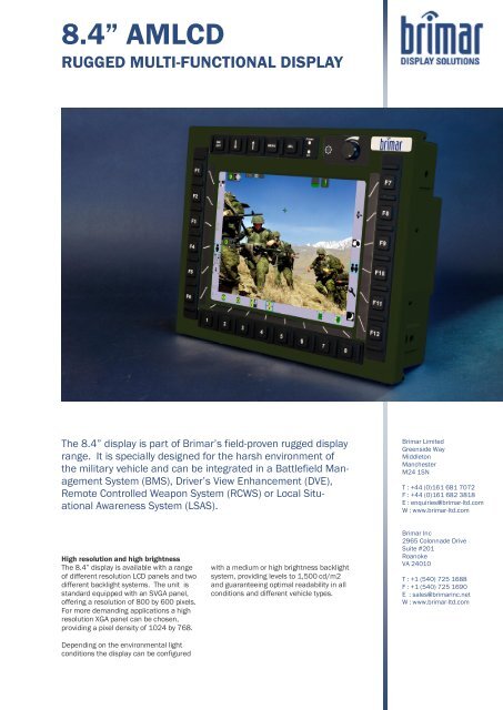 Rugged Multi-Functional 8.4â Display - AMLCD.pdf - Military ...