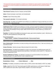 Disabilities of the Arm, Shoulder and Hand (Quick DASH)