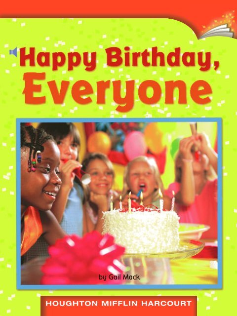 Lesson 2:Happy Birthday, Everyone