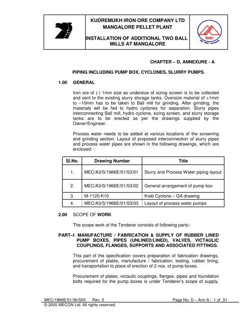 kudremukh iron ore company ltd mangalore pellet plant - kiocl limited