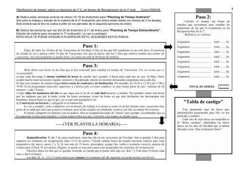 Paso 1: Paso 3: Paso 4: Paso 2: "Tabla de castigo"