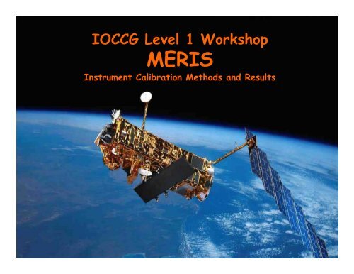 MERIS Instrument Calibration - ioccg