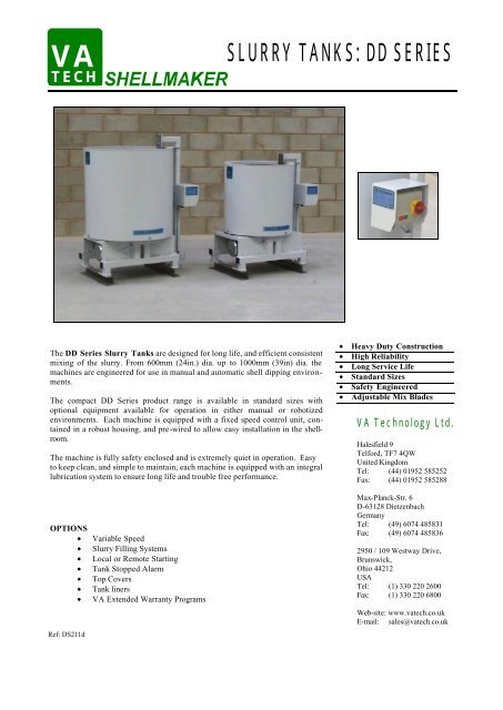 SLURRY TANKS: DD SERIES - VA Technology